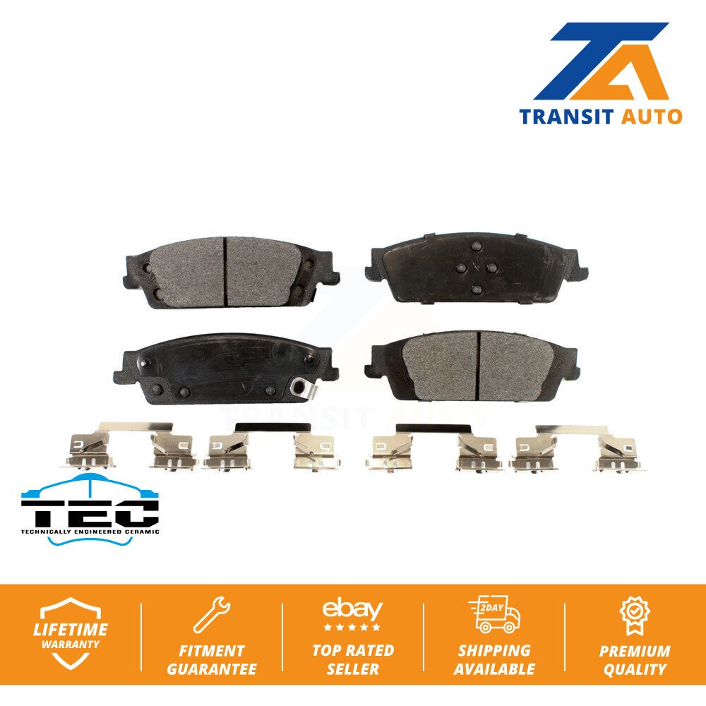 Rear Ceramic Brake Pad For Chevrolet GMC Silverado 1500 Sierra Tahoe ...