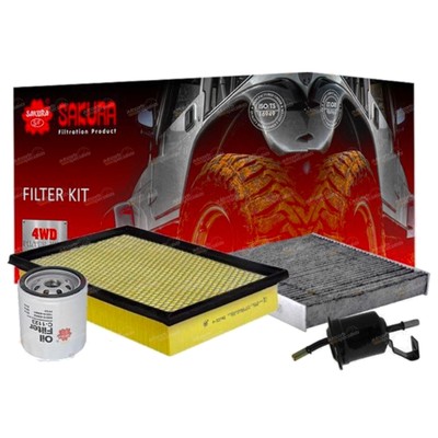 Oil Air Fuel Cabin Filter Service Kit for Hilux TGN121 2.7L 4cyl 2TR-FE ...