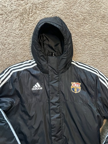 Adidas Barcelona Football Club Puffer Parka Jacket Size M | eBay