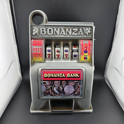 Bonanza Bank Slot Machine Coin Bank Vintage Style Tested Works 10"x7 ...