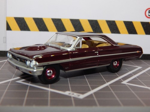 Auto World 1964 Ford Galaxie XL 500 Burgundy Poly Tear Drop Hood RR ...