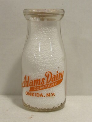 TRPHP Milk Bottle Adams Dairy Company Farm Oneida NY MADISON COUNTY ...