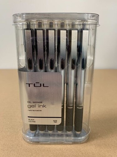 NEW 12pk TUL GL Series Gel Ink Retractable Pens Fine 0.5mm BLACK Ink | eBay