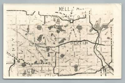 Hell Michigan~Rare Vintage RPPC "Photo" MAP Postcard "Baby Doctor ...