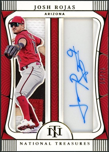 2022 National Treasures Josh Rojas Jumbo Gear Signatures Gold #/25 Card ...