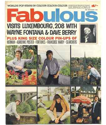 Fabulous 208 Magazine 25 September 1965 Adrienne Francoise Hardy Wayne ...
