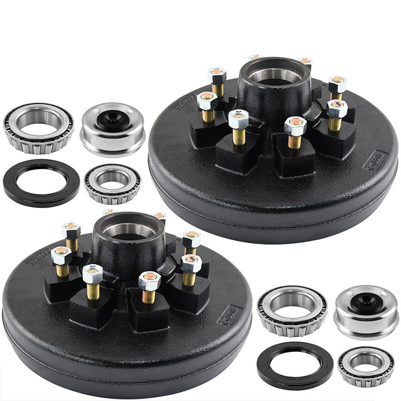 Trailer Brake Hub Drum Kits 8 on 6.5 8x6.5 for 7000 lbs Axle-22004K 8 ...