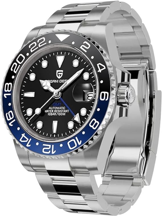 PAGANI DESIGN 1662 Men Automatic GMT Luxury Diver Sapphire 100M ...