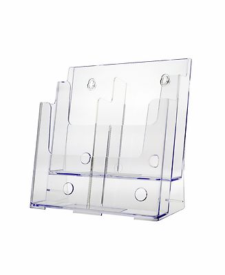 Tri Fold Multi Pocket Display Rack Wall Table Pamphlets Booklet ...