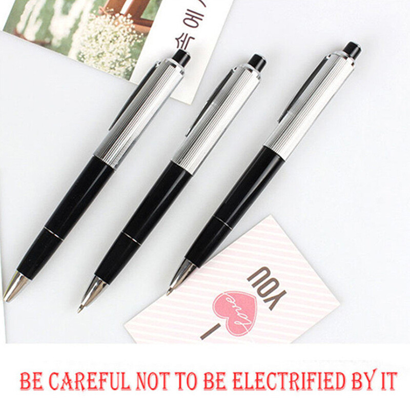 Electric Shock Pen Toy Fun Writable Ball Point Pen Gadget Joke Funny ...