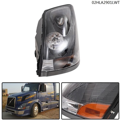 For Volvo VNL 2005-2016 Semi Truck Black Projector Halogen Headlight ...