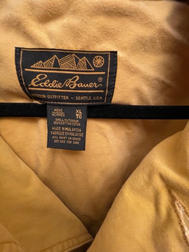 Eddie Bauer Men's XL Yellow Fire Fighter Barn Chore Coat Item #11672 | eBay