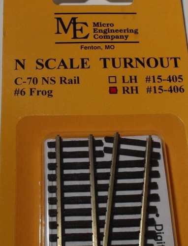 Micro Engineering 15-406 N Flex-Trak #6 Code 70 Turnout Right-Hand | eBay