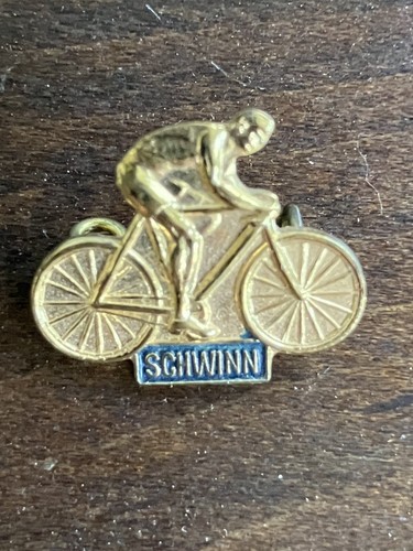 VINTAGE SCHWINN BICYCLE GOLD TONE LAPEL PIN | eBay