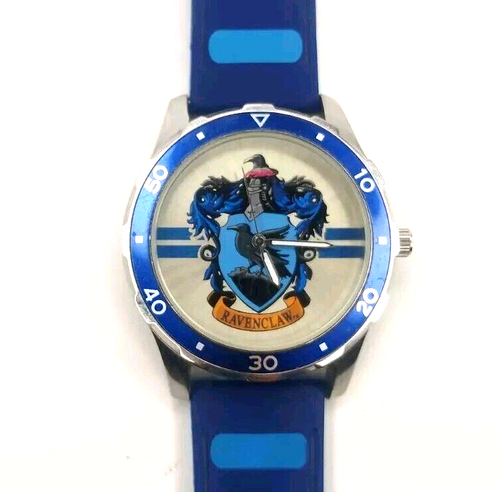 Rare Harry Potter Ravenclaw Crest Watch Silver Tone Blue Band Bezel New ...