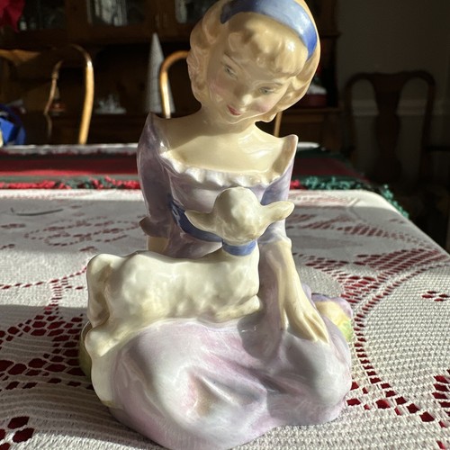 Vintage Royal Doulton Mary Had a Little Lamb Bone China Figurine HN2048 ...