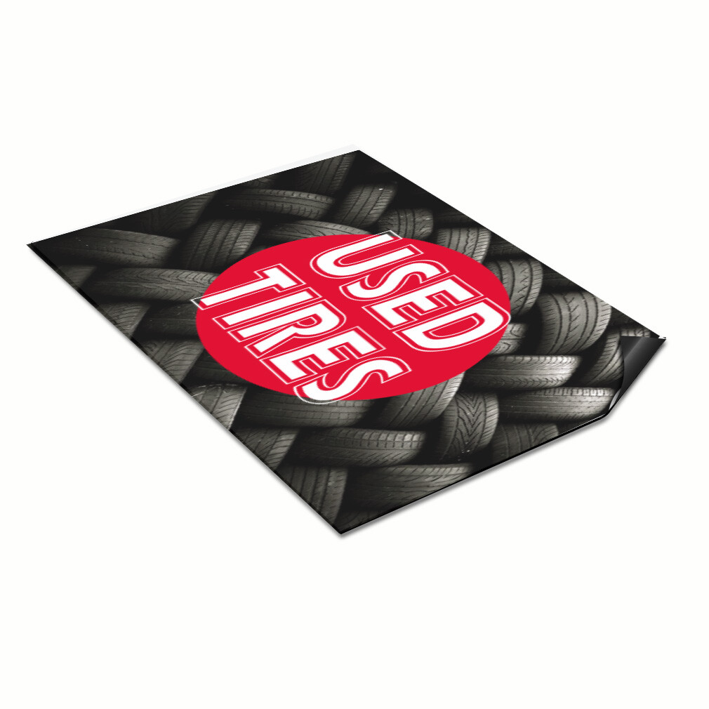 Car Magnet Set of 2 Used Tires Outdoor Advertising Printing P ...
