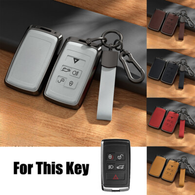 Aluminum Alloy Leather Car Key Case Cover For Land Rover Range Rover ...