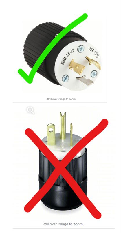 CBI 25ft Metal Quad Box Power Cable 4 outlet box 20amp L5-20P twist ...