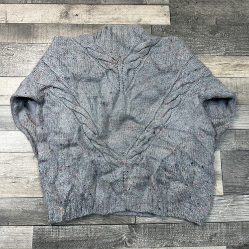 Vintage Donegal Aran Knit Jumper Wool Fisherman Chunky Sweater Womens ...