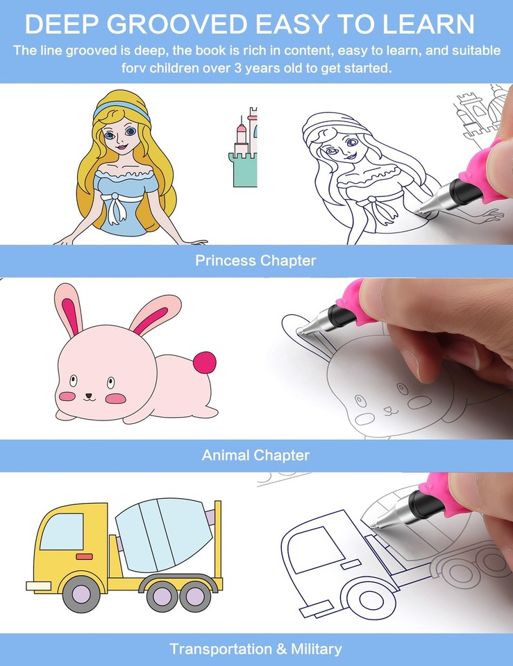 Grooved drawing book for kids age 3-8,Sketchbook for kids who love to draw,Gr... | eBay