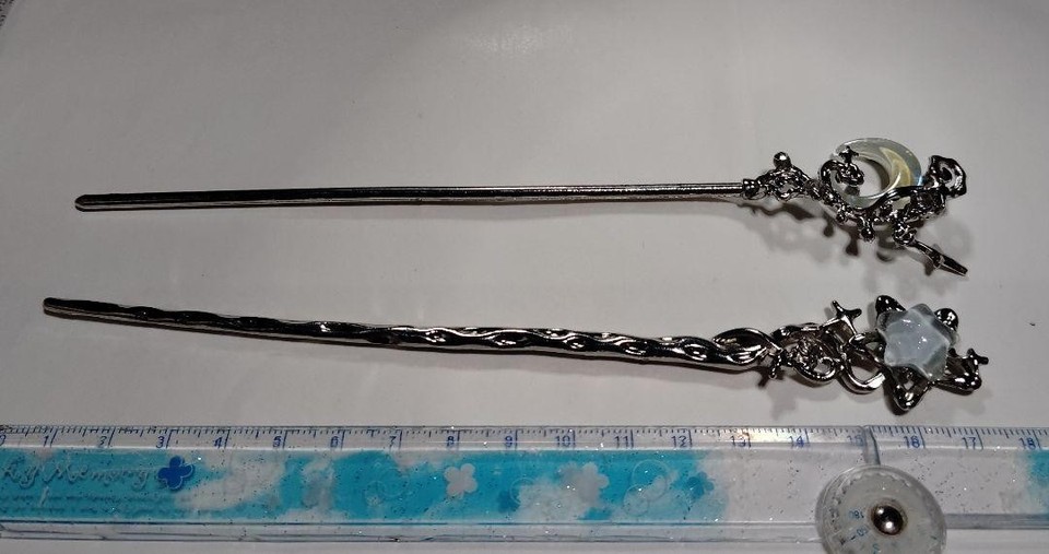 Star Moon Hairpin Set 2 Elegant Hair Accessories for Women - Unused | eBay