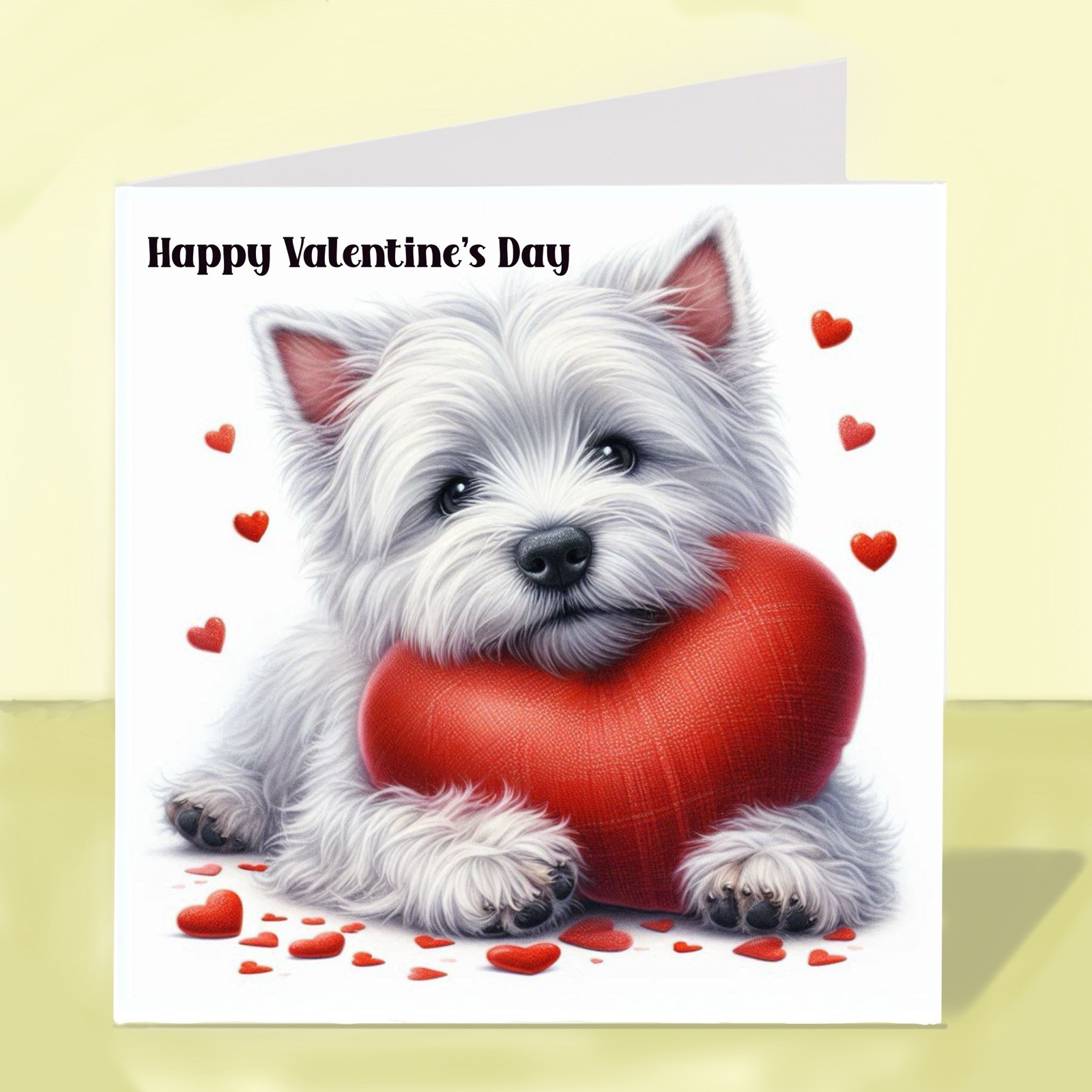 West Highland White Terrier Dog Valentine’s Day Card, Valentine, | eBay UK