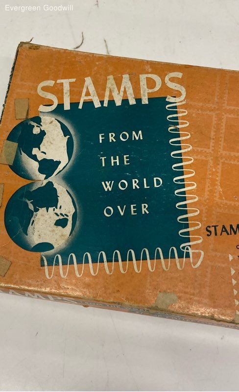 Vintage H.E. Harris & Co. "Stamps From The World Over" Stamp and Album ...