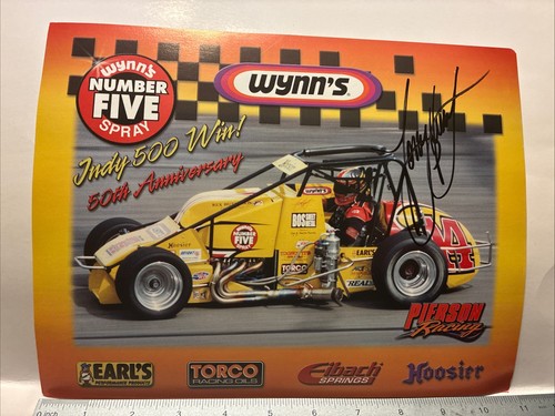Signed Tony Hunt USAC Sprint Car Racing Handout / Postcard | eBay