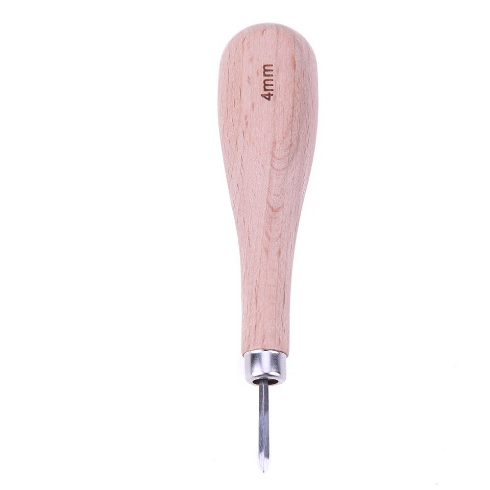 3mm&4mm&5-6mm leather tool craft sewing cone wooden handle seam ...
