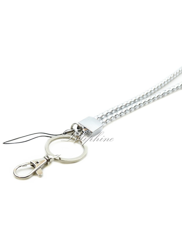 NEW Durable Braided Leather Neck Lanyard with Key chain for Key ID ...
