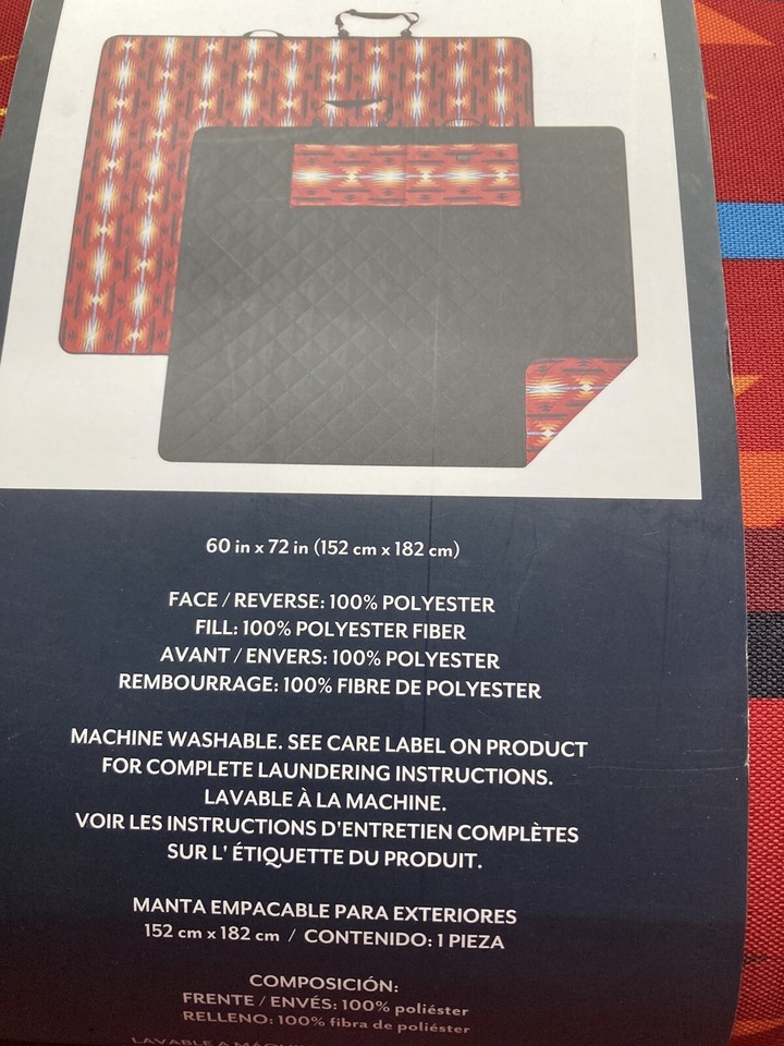 Pendleton Outdoor Packable Blanket Hazel Creek Multi Color Stripe 60 x ...