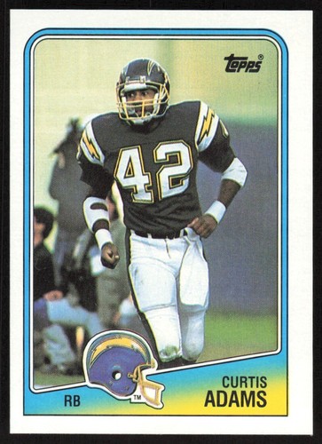 1988 Topps Football Curtis Adams RC #206 San Diego Chargers | eBay