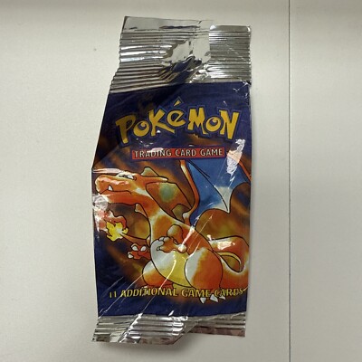 Pokemon Booster Pack Wrapper Base Set No Cards Charizard Pack | eBay