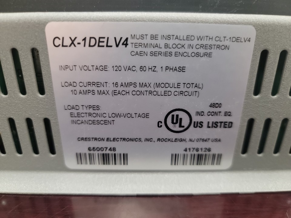Crestron CLX-1DELV4 4-Channel Dimmer Module, 1 Feed, Low Voltage | eBay