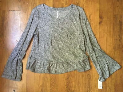Gilligan & O'Malley Bell Sleeve Sleepwear Top Grey, S | eBay