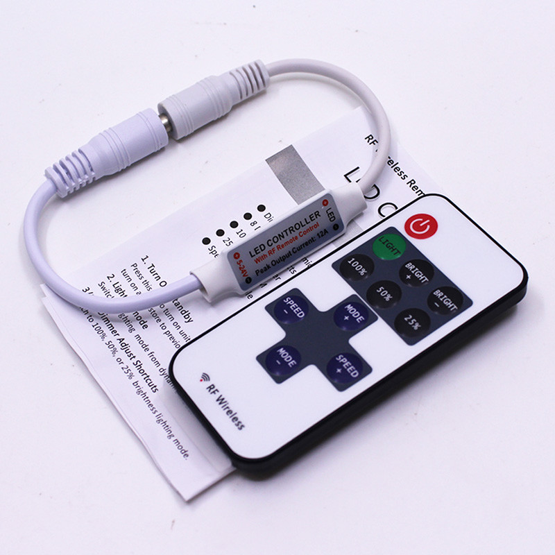 Single Color LED Dimmer Controller 11keys Mini RF Wireless Remote For ...