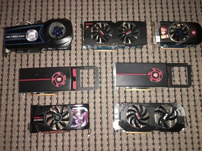 Lot of 13 Damaged/Dead/Faulty/Broken AMD Boards GPU Video Graphics ...