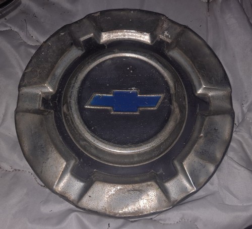 1967-1975 Chevy Truck Dog Dish Center Hubcap 3/4 Ton Blue Bowtie GM OEM ...