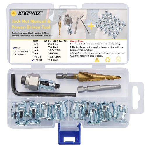 1/4-20 Jack Nut with Installation Tool Threaded Insert Petal Nuts Nutserts Ja... | eBay