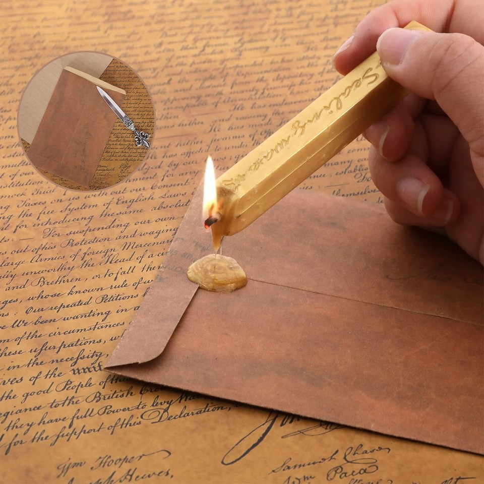 Vintage Quill Pen Ink SetFeather Quill Pen with Wooden Calligraphy Pen ...