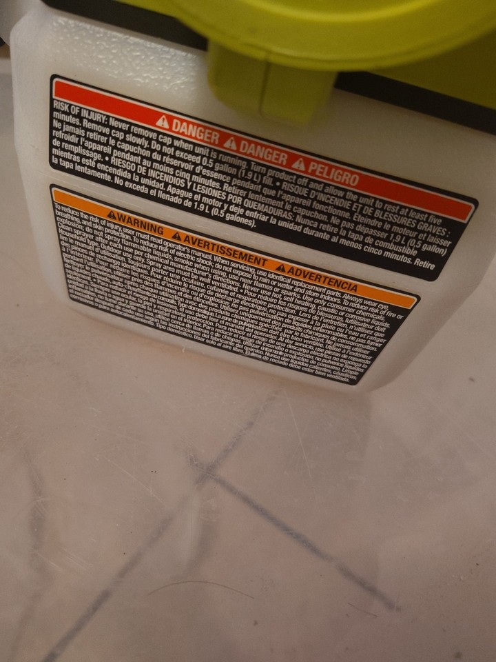 Ryobi Chemical Fogger 18V ONE+ Portable Sprayer 1 Gallon Pest Control ...