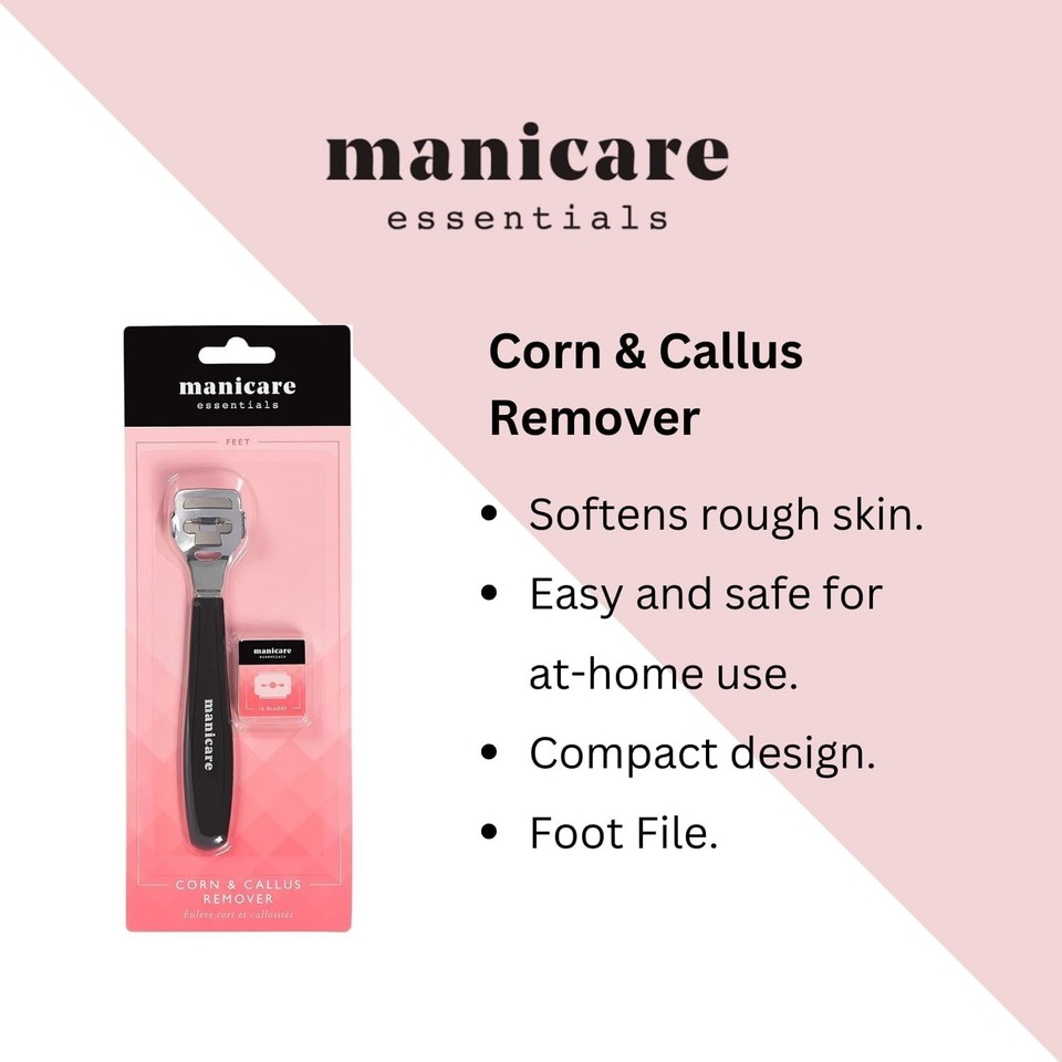 Manicare Corn and Callus Remover with 10 Replacement Blades for Foot ...