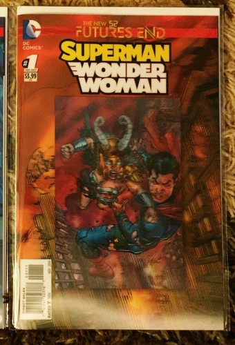 DC NEW 52 FUTURES END SUPERMAN WONDER WOMAN #1 (3D Motion Cover) 2014 ...