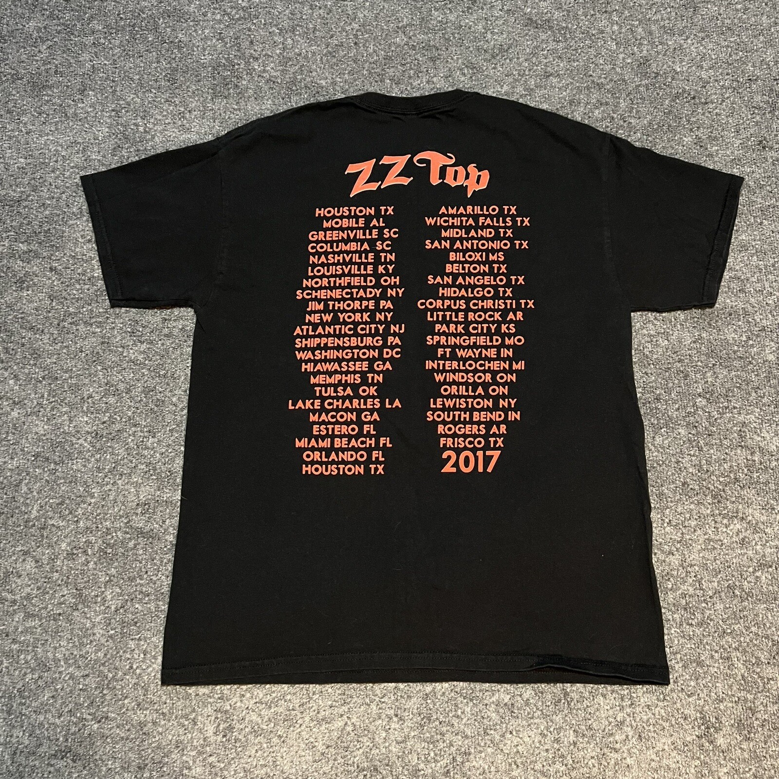 ZZ Top Eliminator Concert Tour Band T Shirt Large - Gem