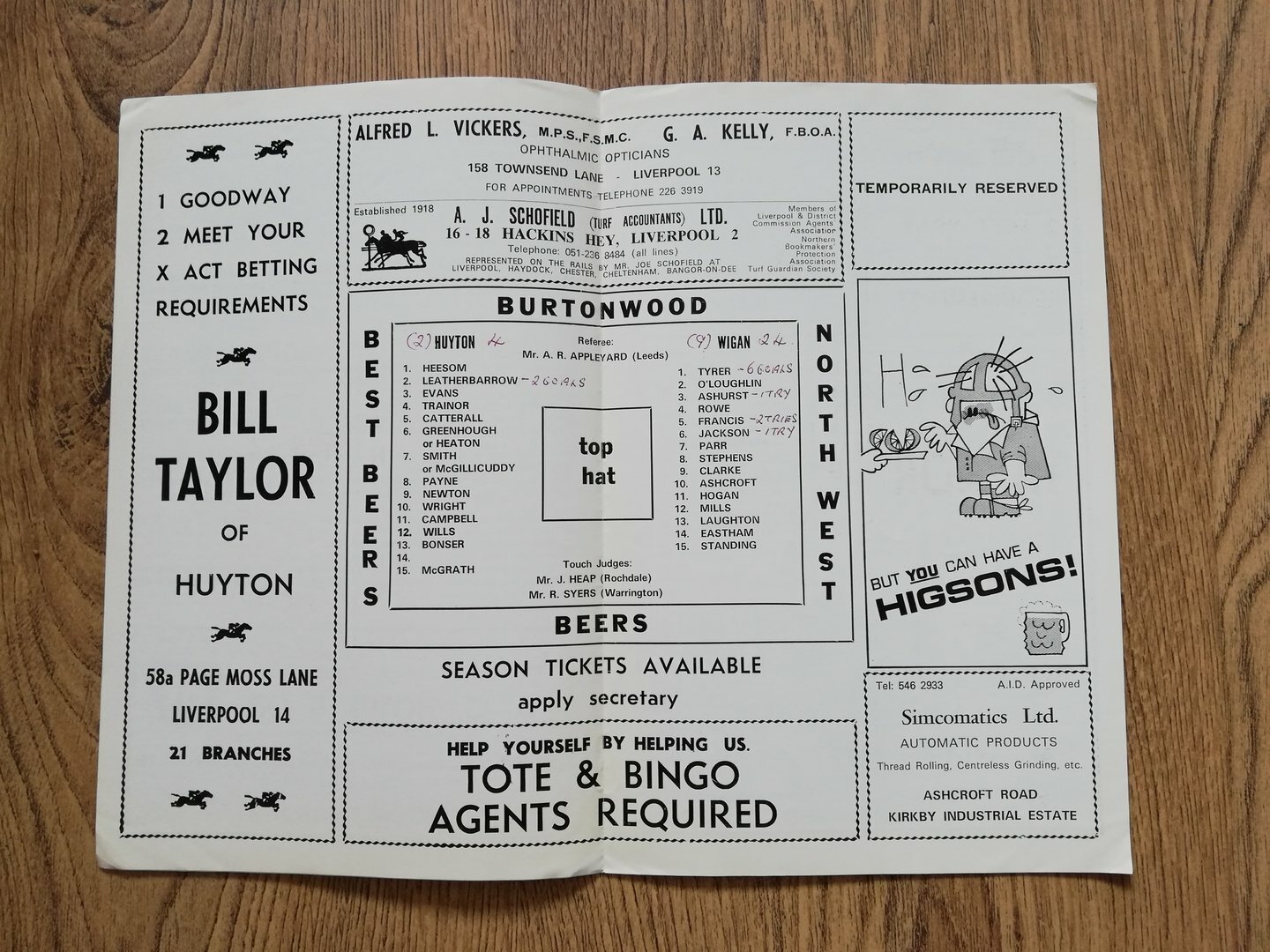 Huyton Runcorn Highfield Rugby League Programmes 1968 - 1984 | eBay UK