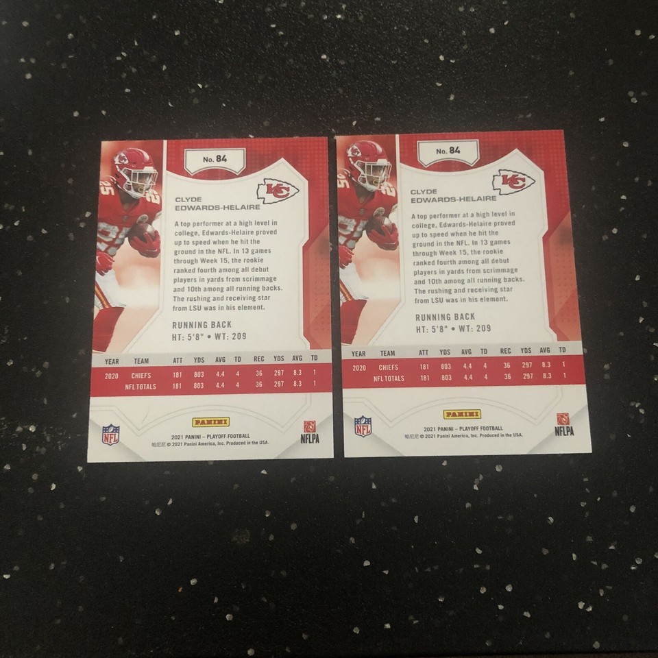 Clyde Edwards-Helaire 2021 Panini Playoff Football #84 NFL Kansas City ...