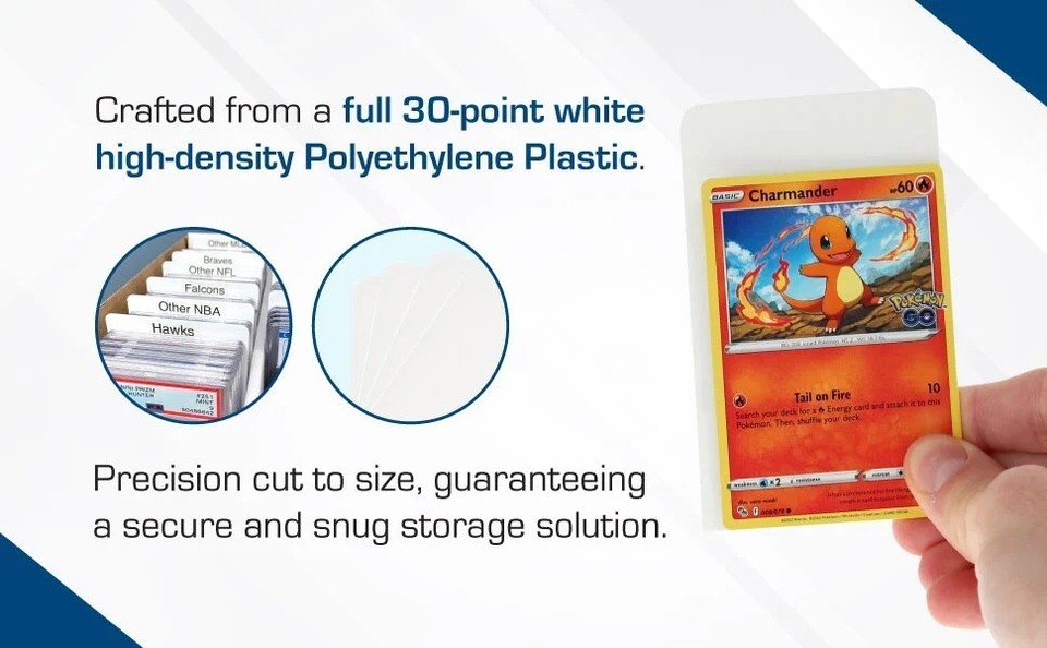 50 BCW Graded Card Box Dividers Index Tab Fit PSA BGS Slab in Shoe / Super Vault | eBay