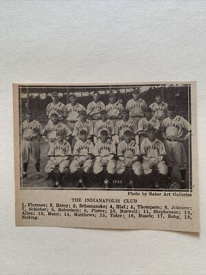 Indianapolis Indians Riggs Stephenson D. Henry 1925 Baseball Team ...