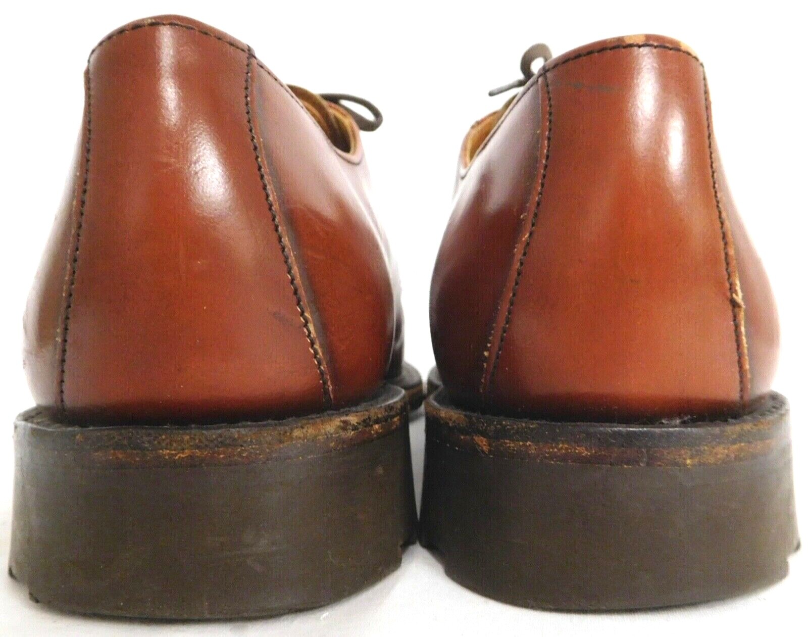 WM LOAKE & SONS MENS BRITISH DRESS DERBY SHOES WAVERLEY BROWN LEATHER ...